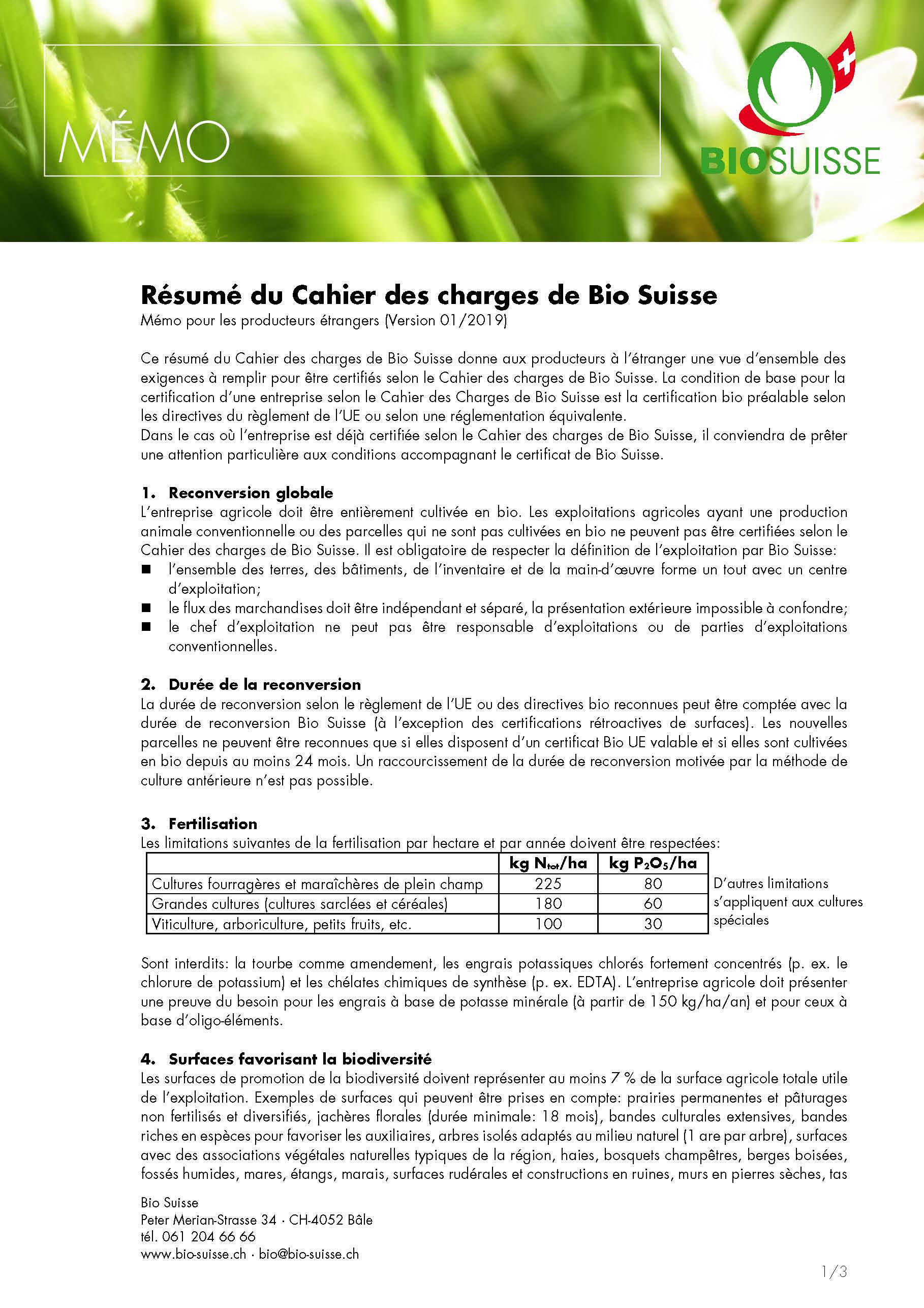 "BIOsuisse", une nouvelle certification pour notre ferme - La ferme du ...